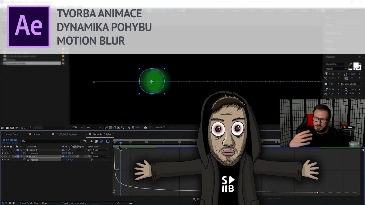 AFTER EFFECTS - Tvorba Animace | Dynamika Pohybu | Motion Blur (Twitch ...