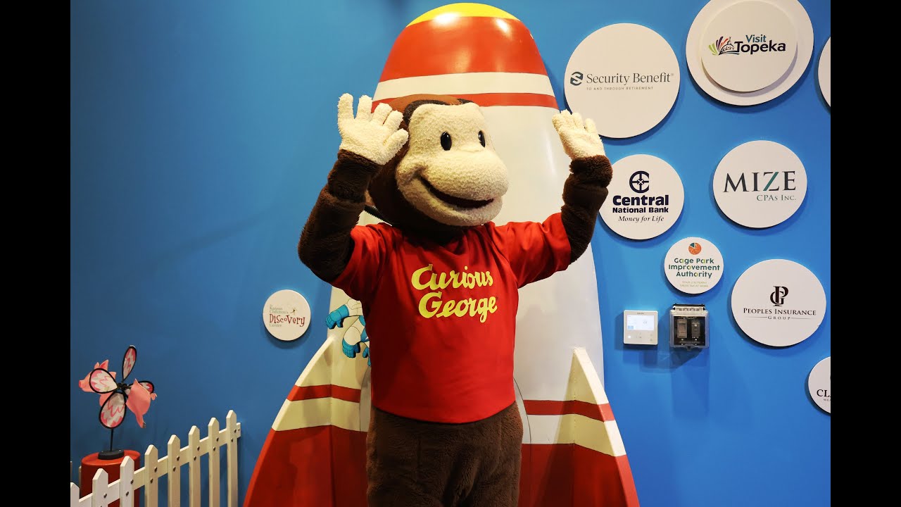 Curious George visits Childrens Discovery Center - YouTube
