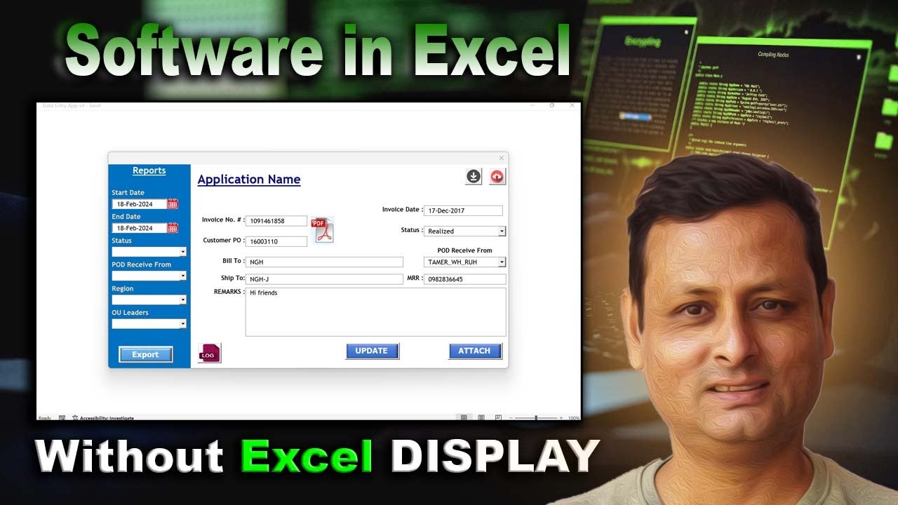 Excel Vba Software Development Without Excel Display Excel Vba Youtube 