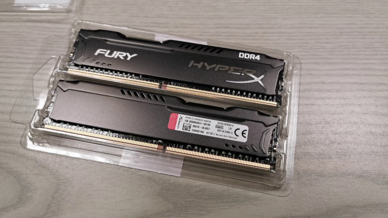 Kingston HyperX Fury DDR4 RAM Unboxing (set of 2) - YouTube