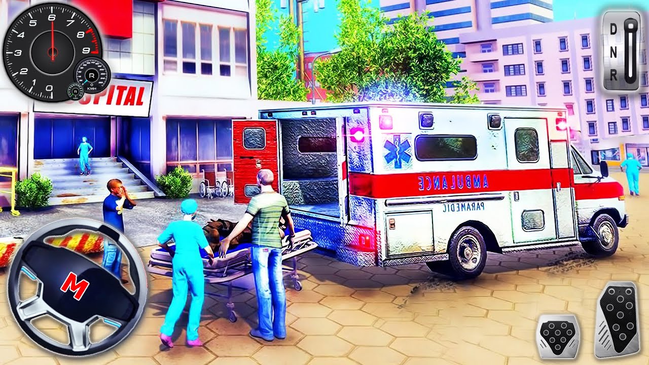 Ambulance Rescue Van Drive 3D Simulator - Doctor City Transport Driver ...