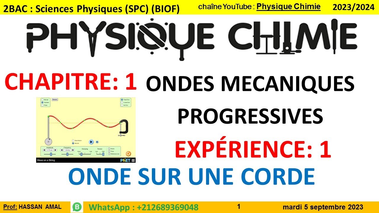 Expérience: 1 Onde sur une corde - YouTube