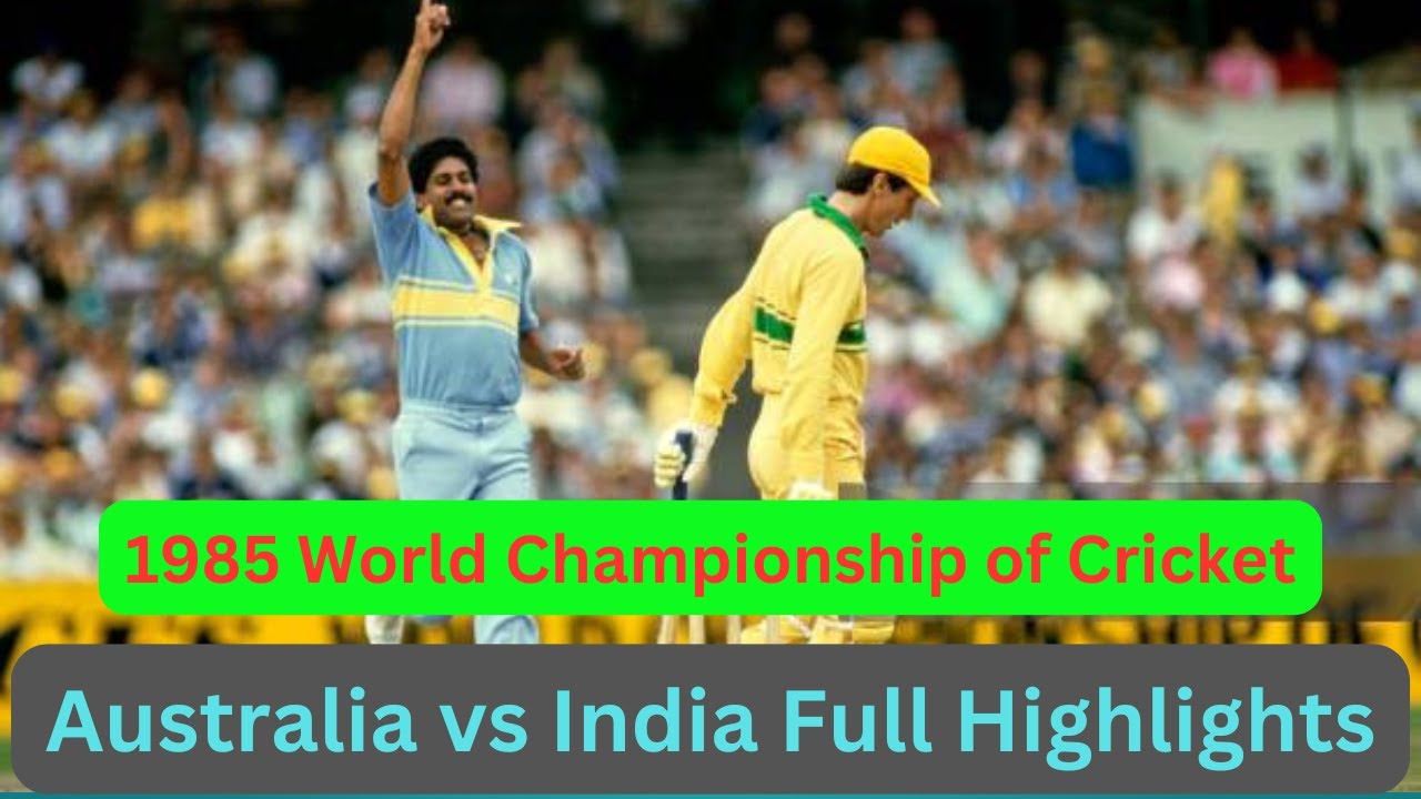 Australia vs India | 9th Match Mar 03 1985 | World Championship of Cricket 84/85 - YouTube