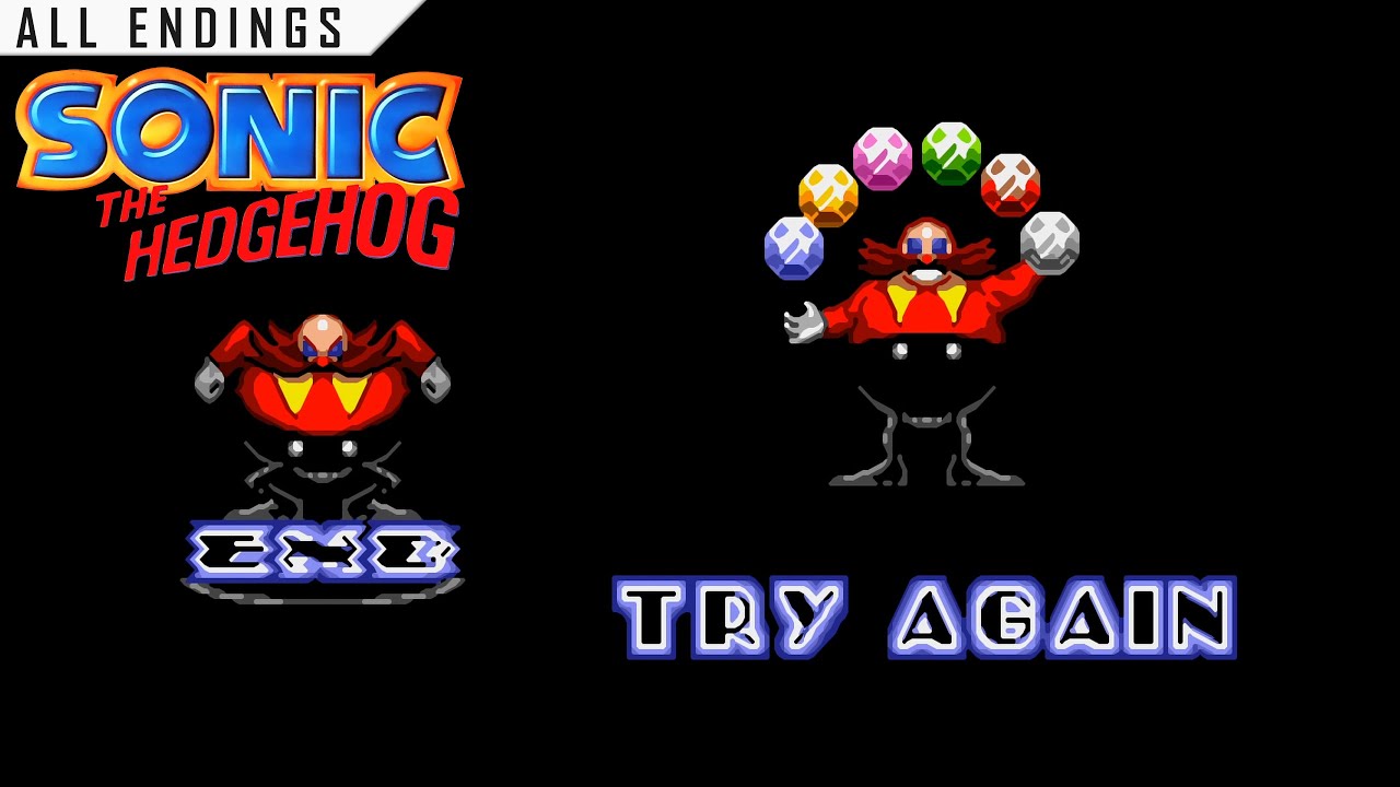 Sonic: The Hedgehog | Sega Genesis | All Endings [Upscaled to 4K using ...