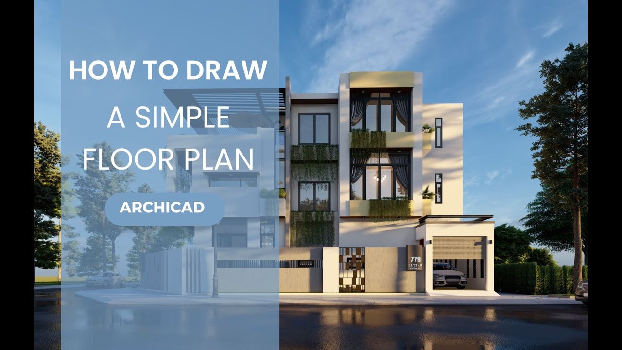 How to draw a simple floor plan in ArchiCAD. - YouTube