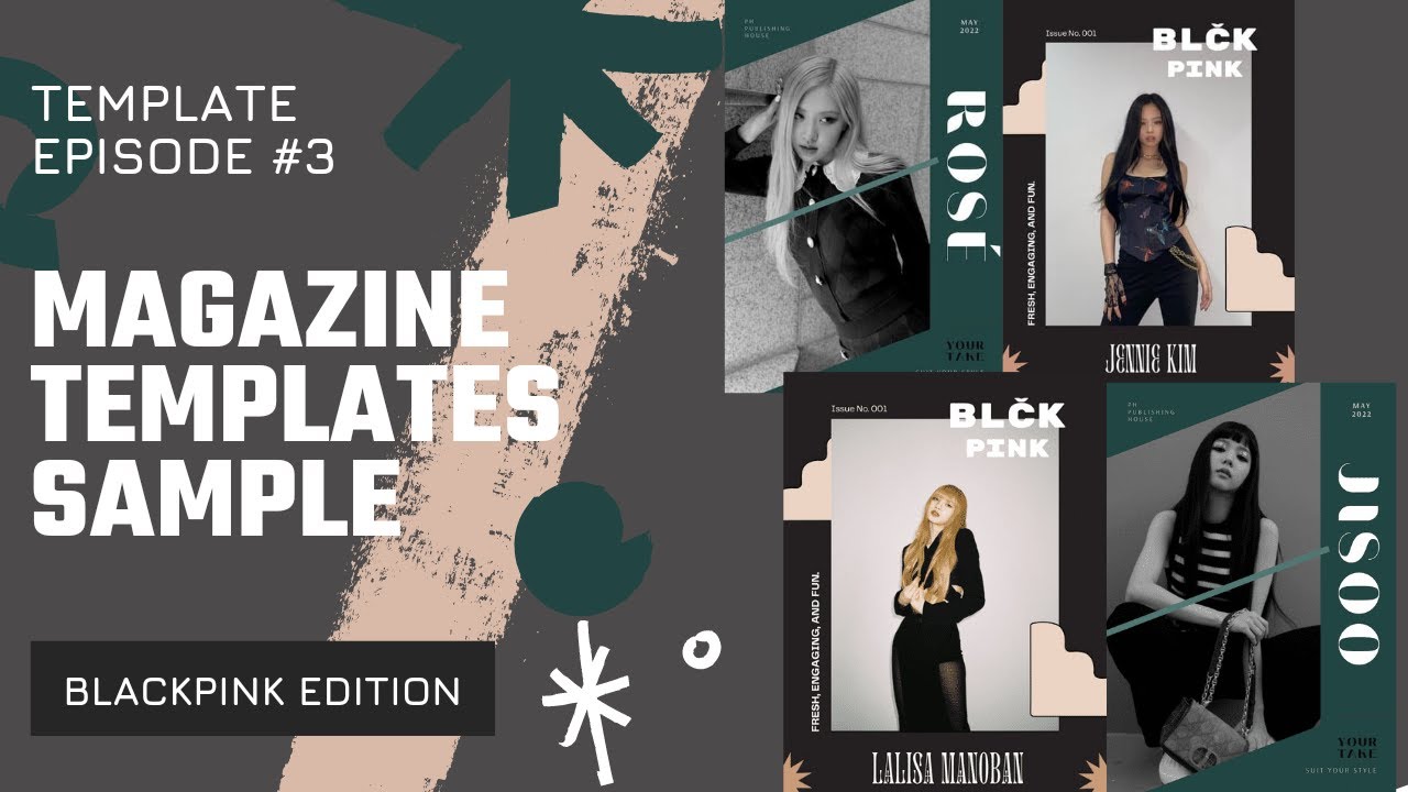 K-POP INSPIRED MAGAZINE TEMPLATE SAMPLE/MAGAZINE COVER IDEA FT ...