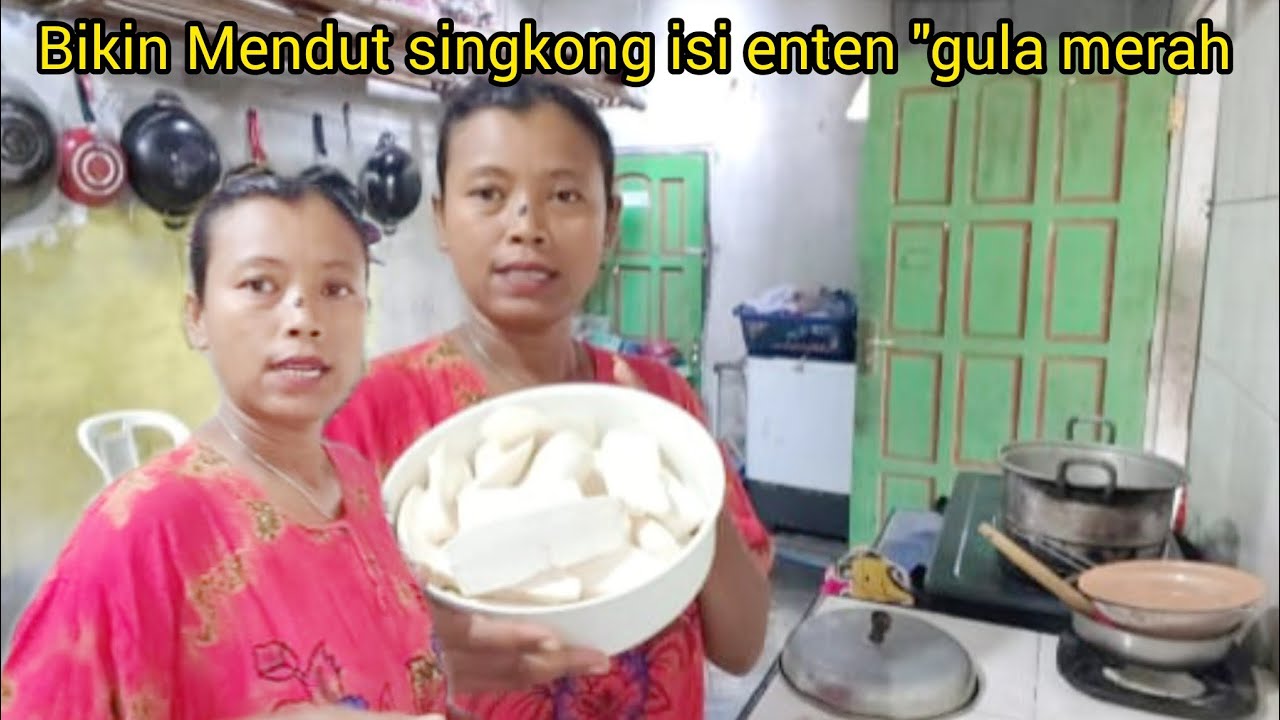 BIKIN MENDUT SINGKONG ISI ENTEN"GULA MERAH - YouTube