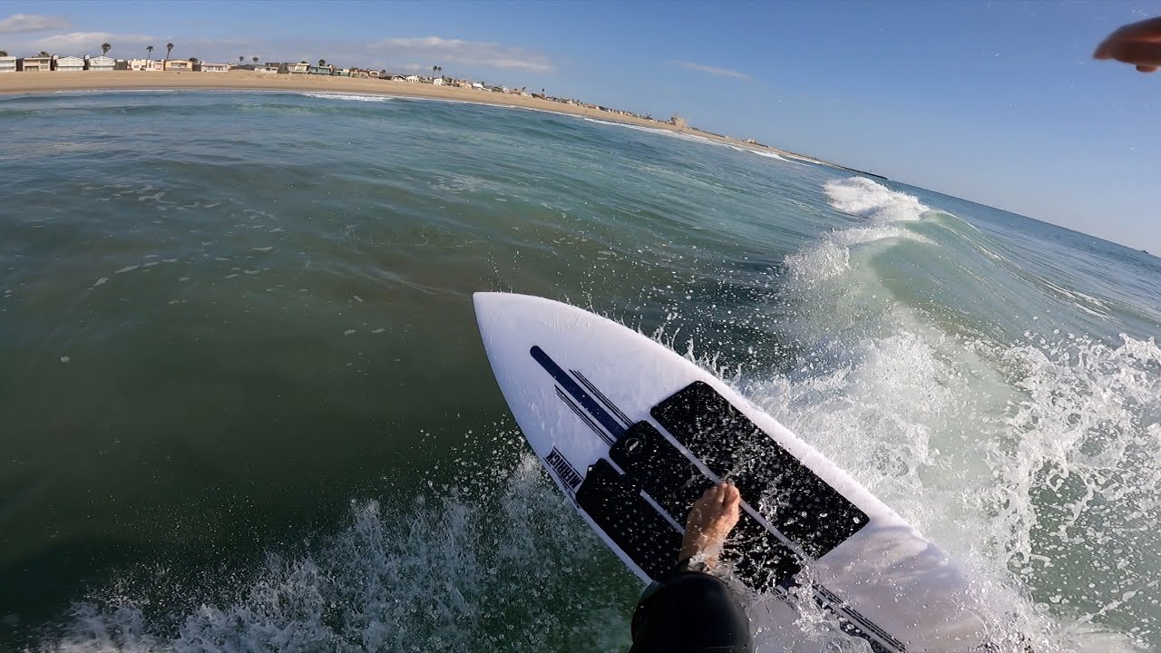 Surfing Small Fun Waves on a 5'8 RocketWide by Channel Islands - YouTube