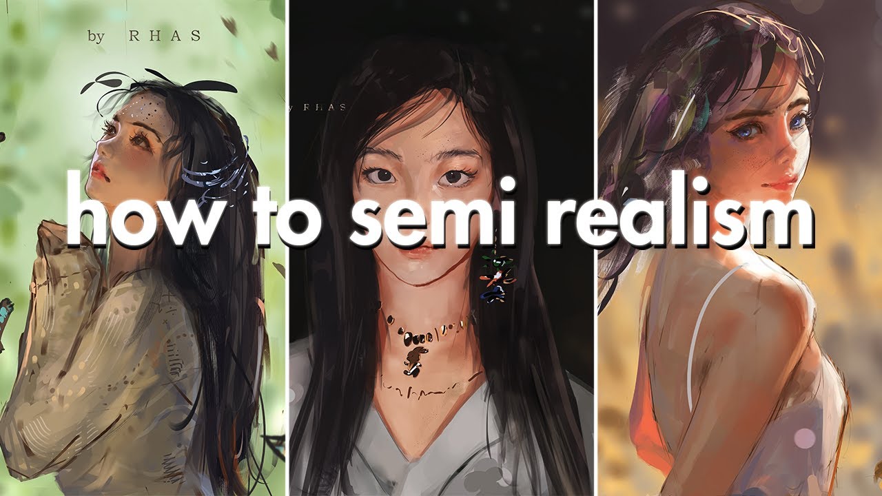 how to draw semi realism (painterly style) - YouTube