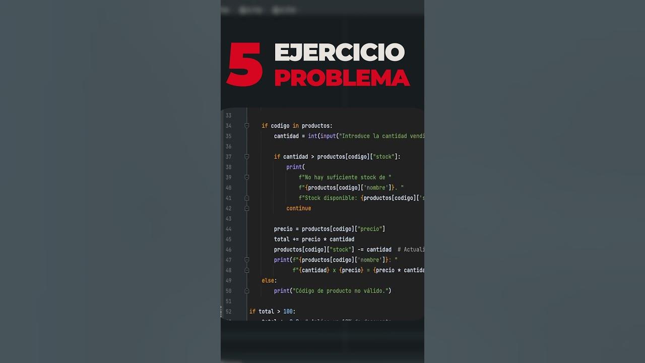 EJERCICIO N°4 - Serie de Python: Solucion #shorts #pythonprogramming # ...