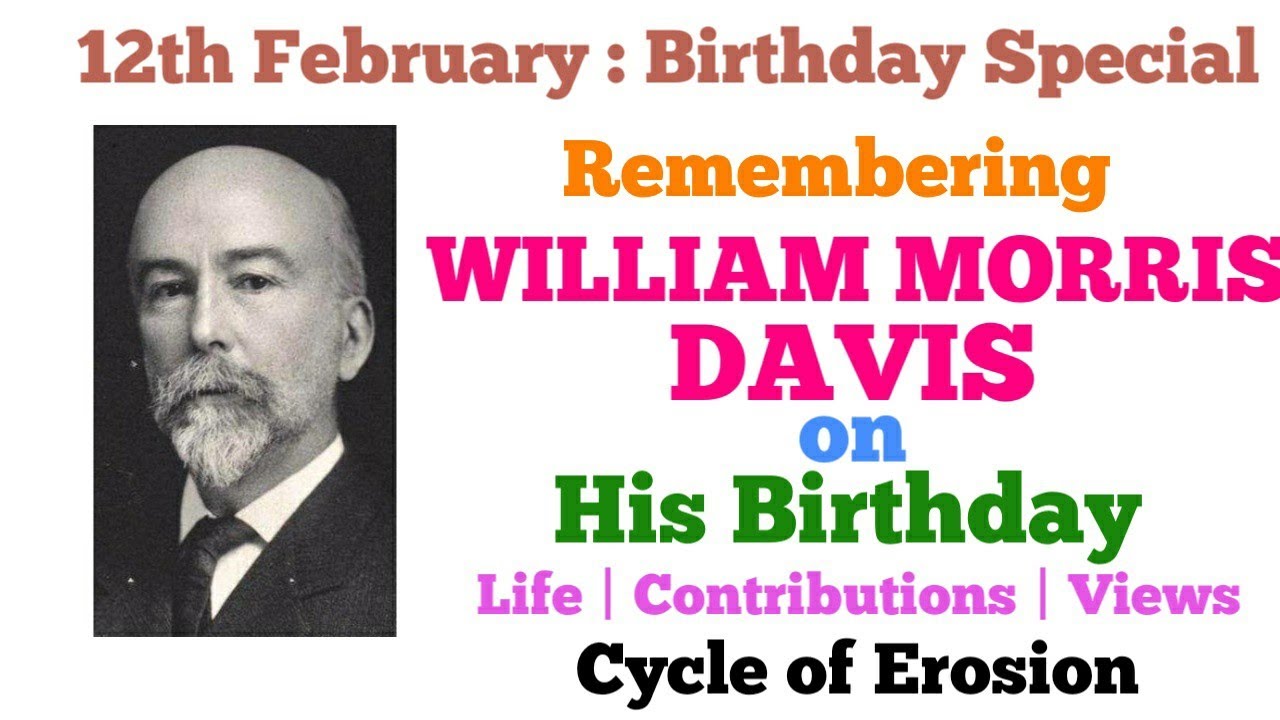 Birthday Special : W.M. Davis | Davis' Cycle of Erosion| Concept of ...