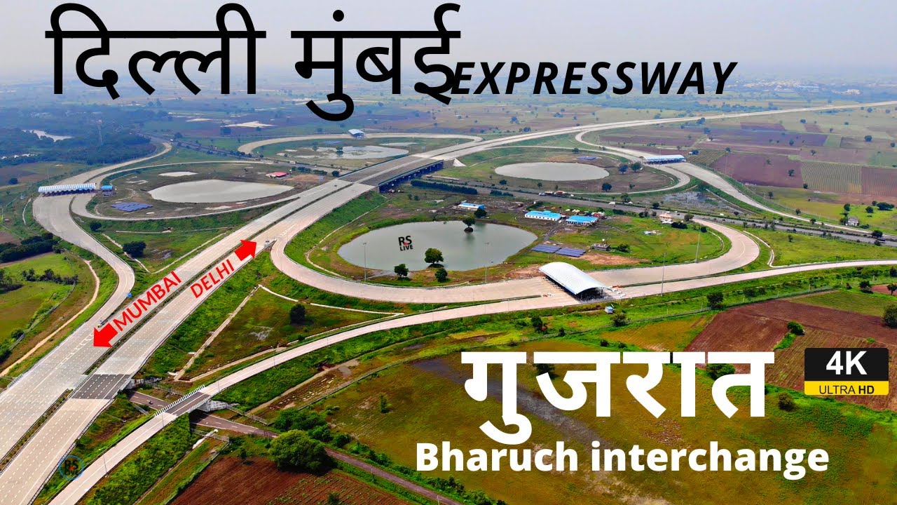 Delhi Mumbai Expressway Bharuch Interchange | Narmada river cable ...