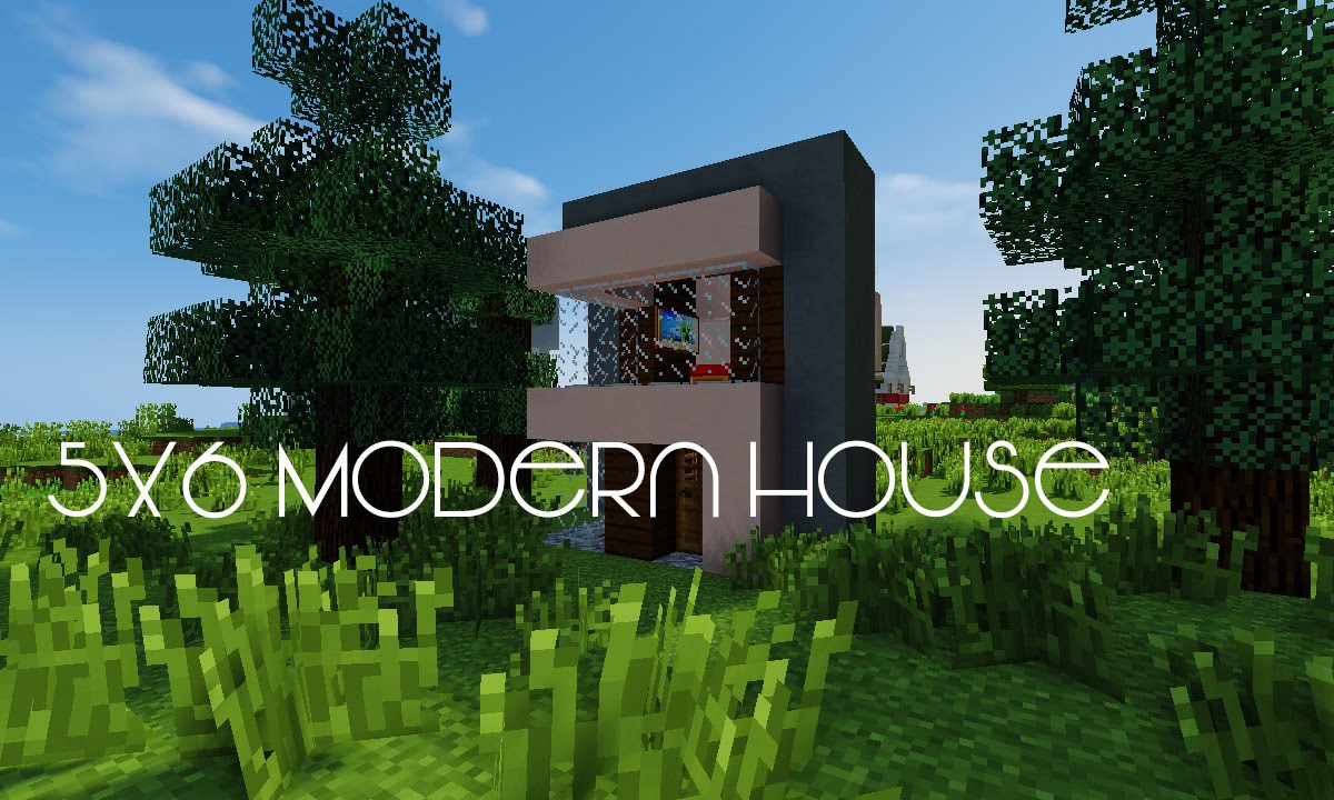 Minecraft 5x6 Modern House+Tutorial - YouTube
