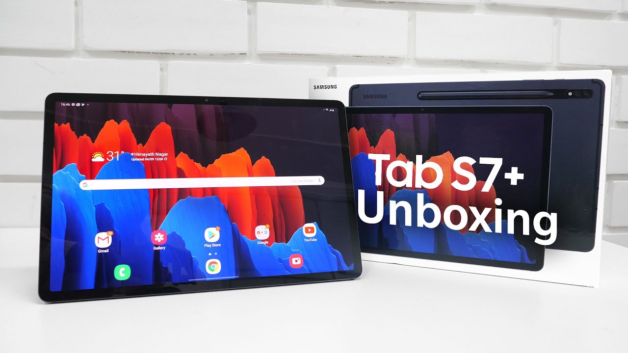 Samsung Galaxy Tab S7+ Premium Android Tablet Unboxing & Overview - YouTube