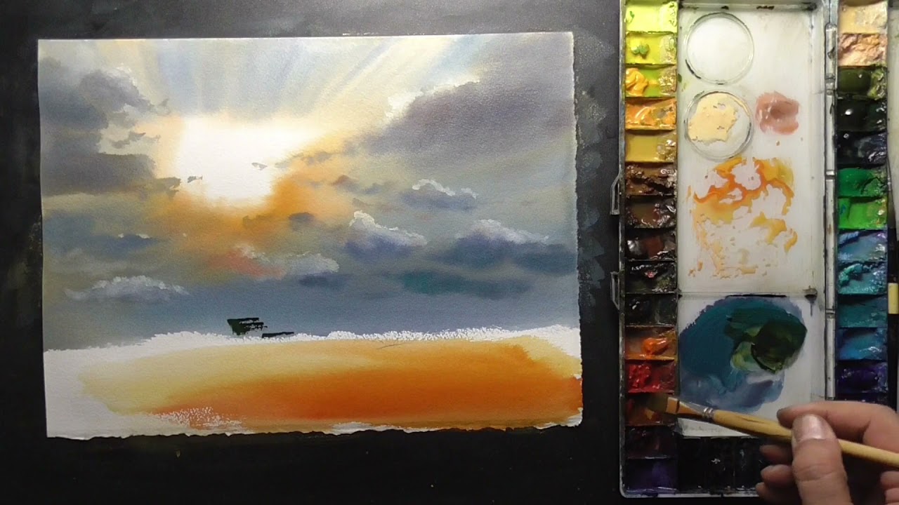 Watercolor painting demo by javid tabatabaei - YouTube