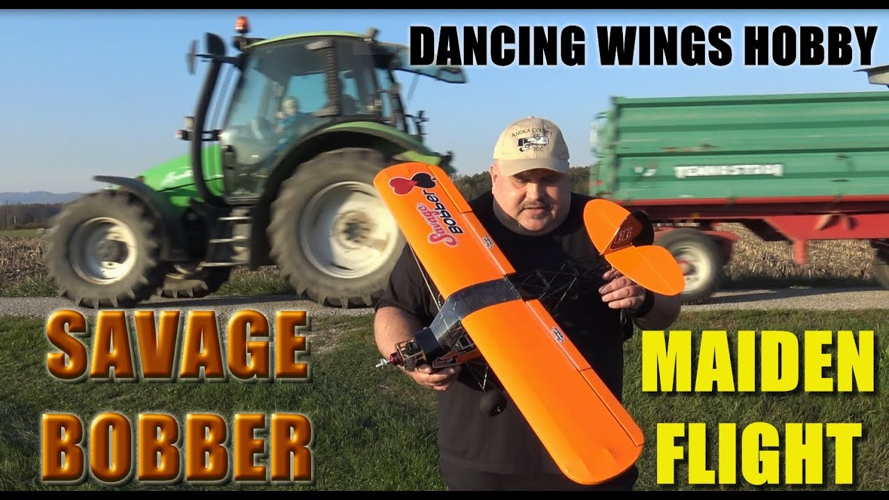 SAVAGE BOBBER RC plane DW Hobby Zlin Aviation 1000mm Wingspan Balsa PNP ...