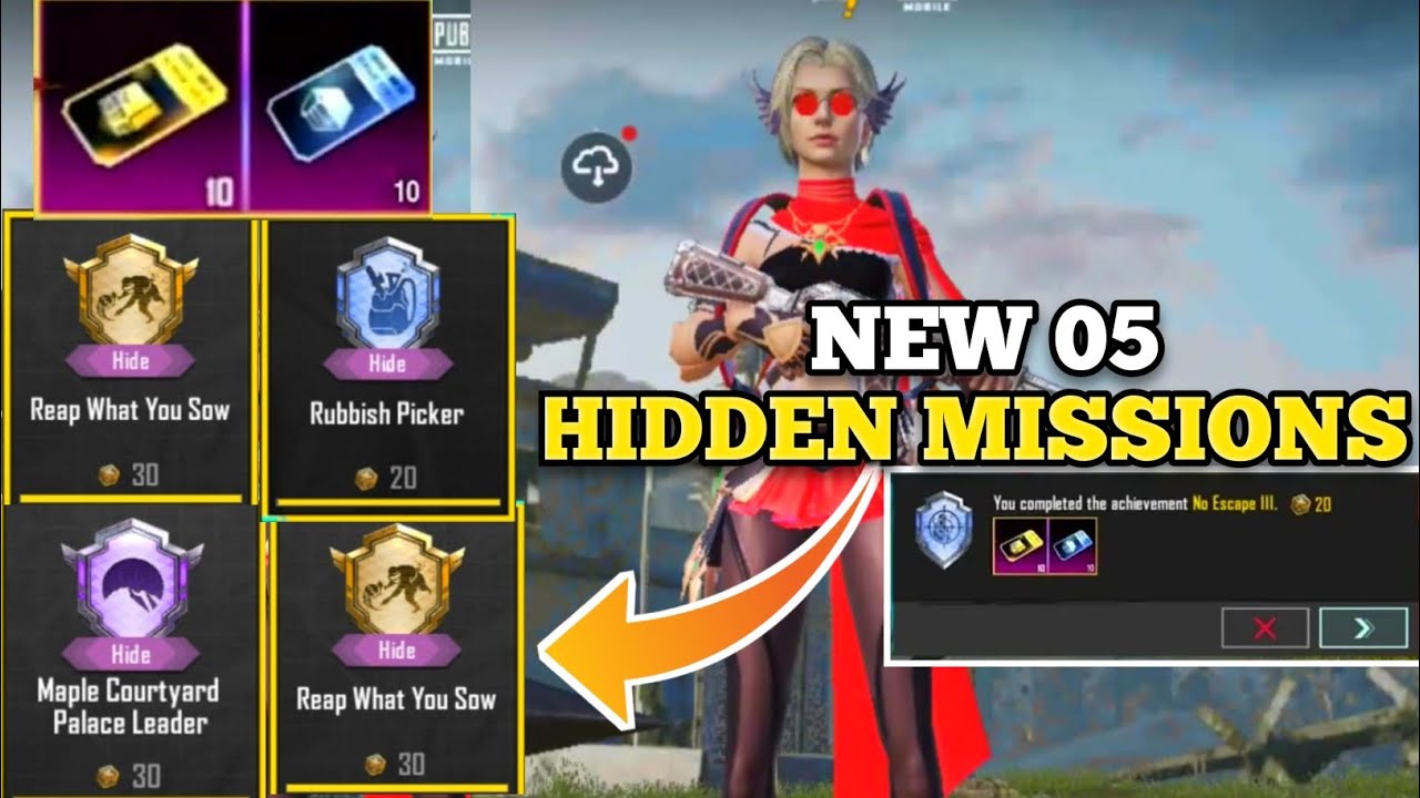 Don't miss😲⚠️ 05 New hidden Achievements in Pubg mobile 🫡 | Get 120 ...