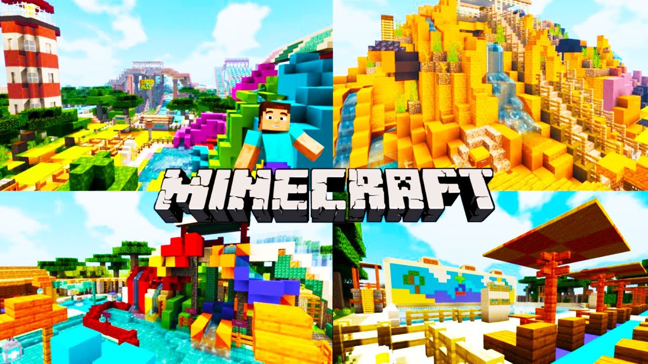 WATER PARK MOD in MINECRAFT Pe DOWNLOAD | WATER PARK MAP Minecraft ...