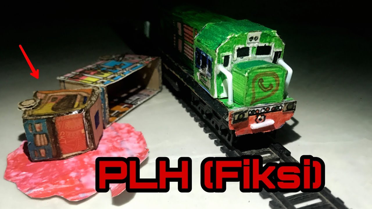 Kereta api WhatsApp vs. Truk Oleng papercraft - Stop Motion miniatur ...
