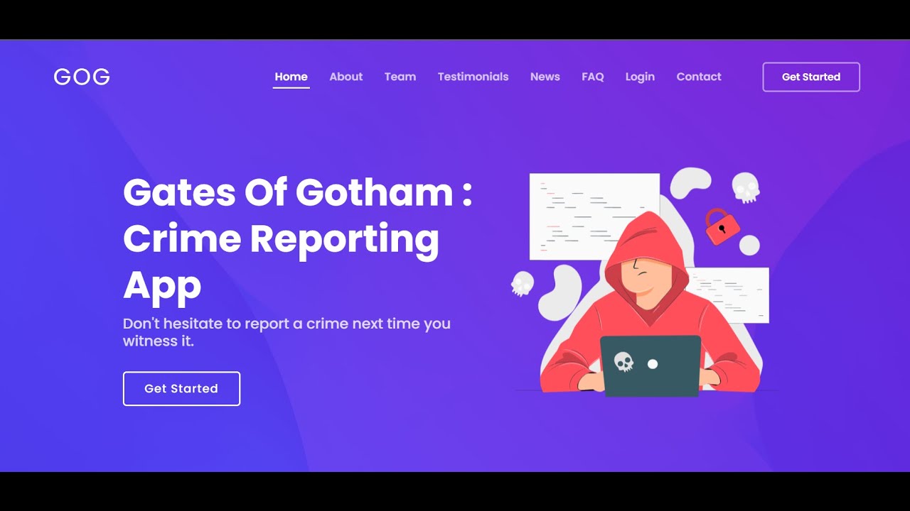 Gates of gotham: Crime Reporting Application - YouTube