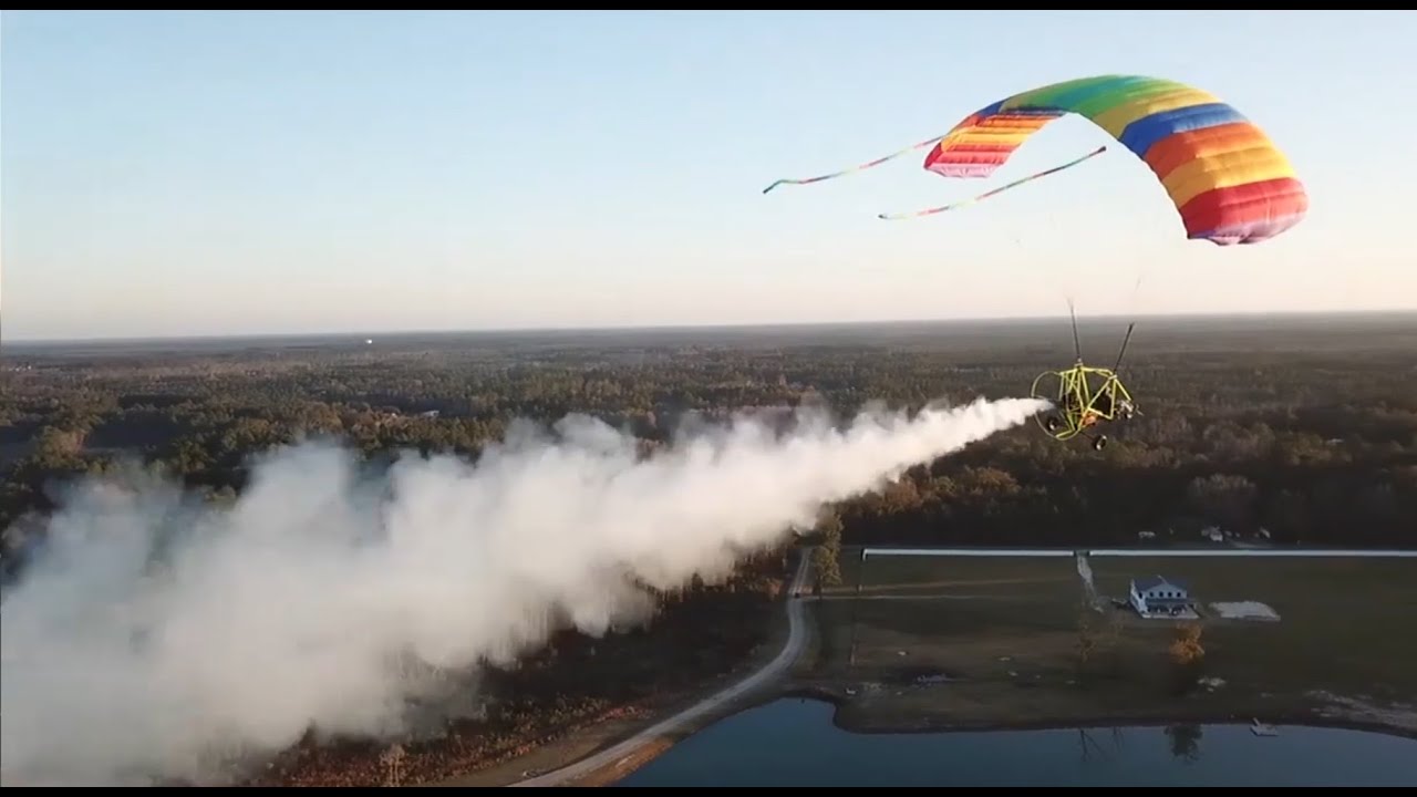 PPC SOLO 48 Power Parachute Filmed By DJI Mavic Pro - YouTube