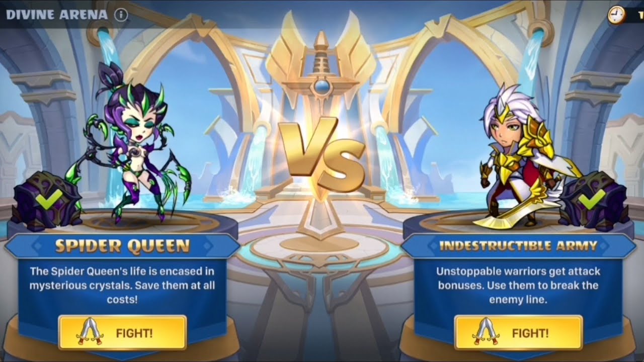 Divine arena Spider queen Indestructible army Mighty party - YouTube