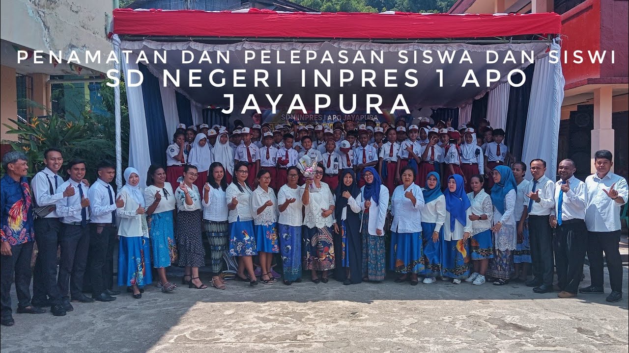 PENAMATAN DAN PELEPASAN SISWA/I | SD NEGERI INPRES 1 APO | JAYAPURA - YouTube