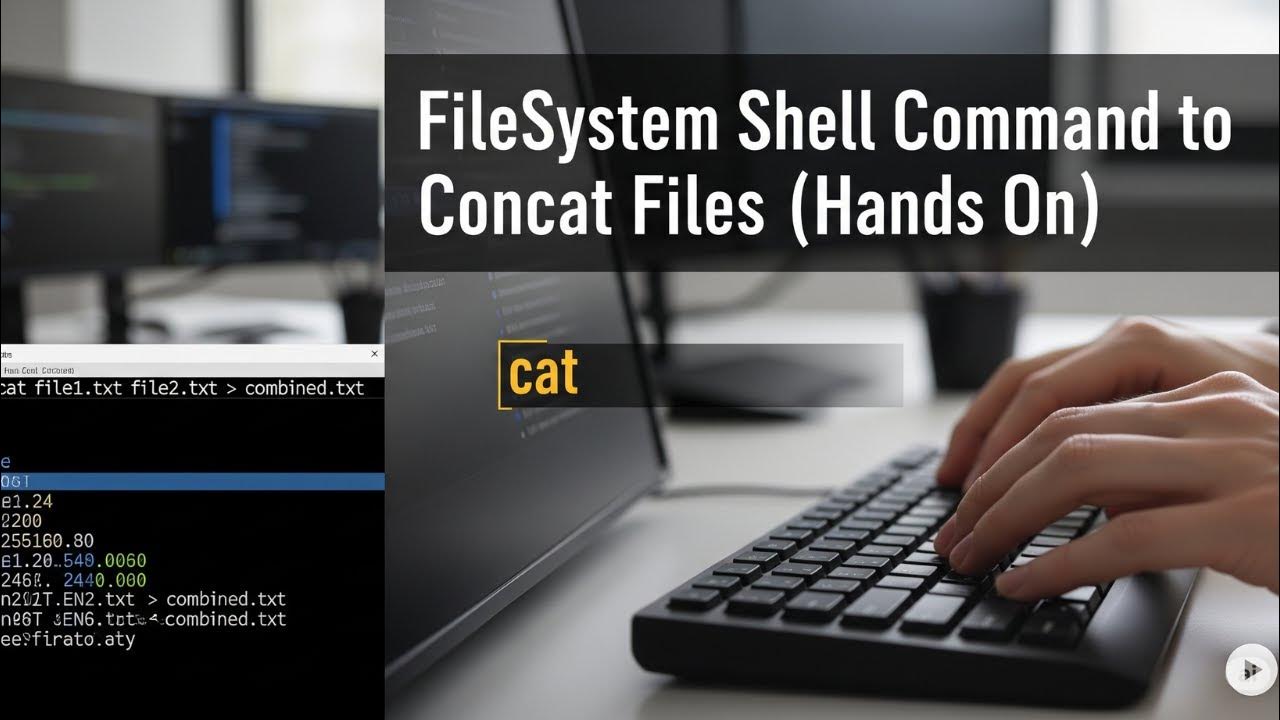 (Hands On) FileSystem Shell Command to concat files[concat] | www.smartdatacamp.com - YouTube