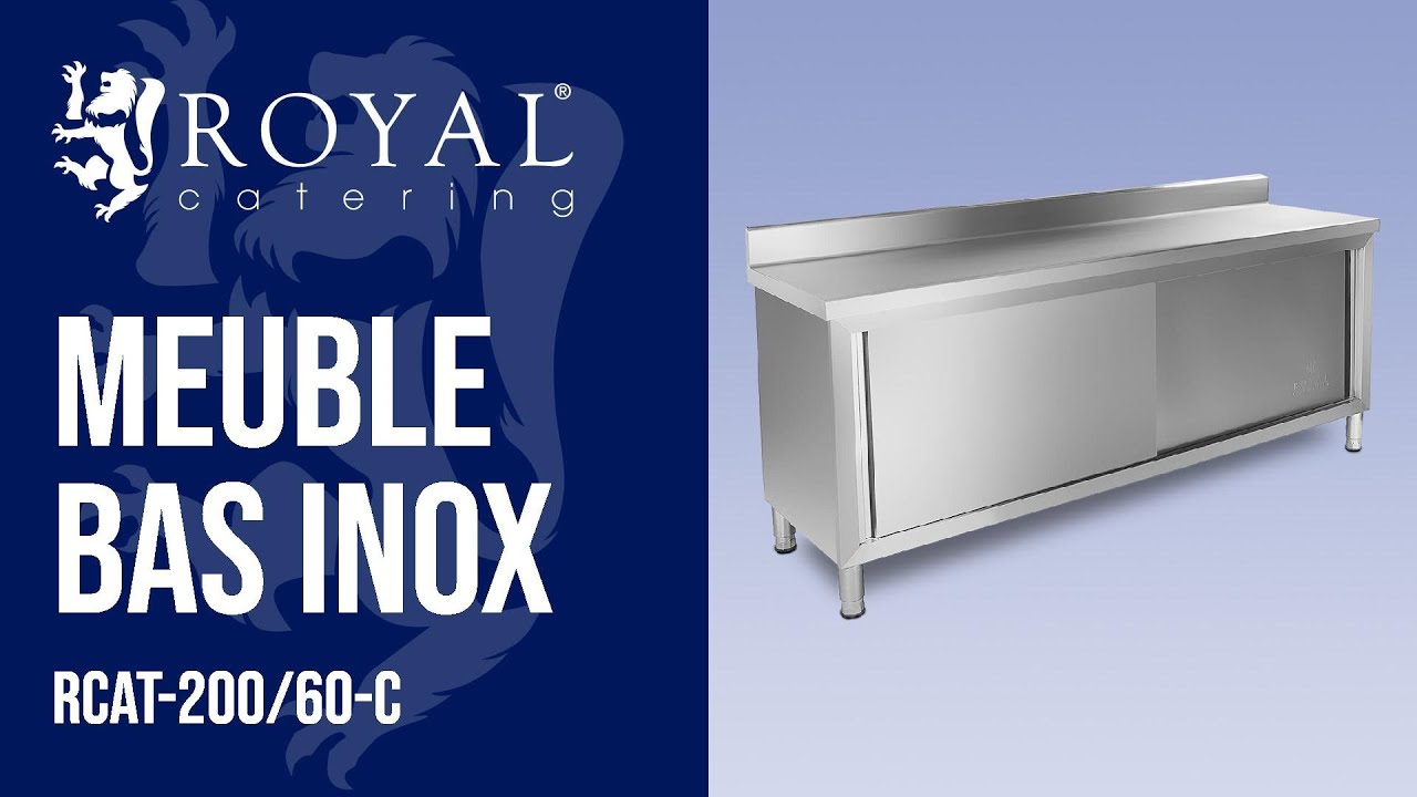 Meuble bas inox Royal Catering RCAT-200/60-C | Présentation de produit ...