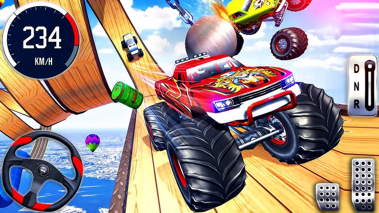 Monster Truck Mega Ramp Impossible Driver - 4x4 Ultimate Car Stunts GT Racing - Android GamePlay ...