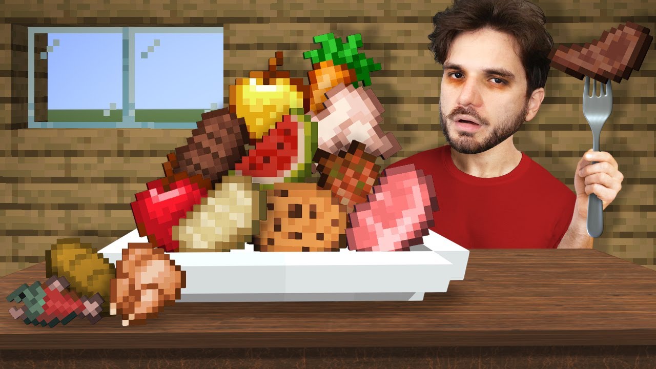 ¡Comí todas las 40 comidas de Minecraft en solo 1 video! - videoblogs.com