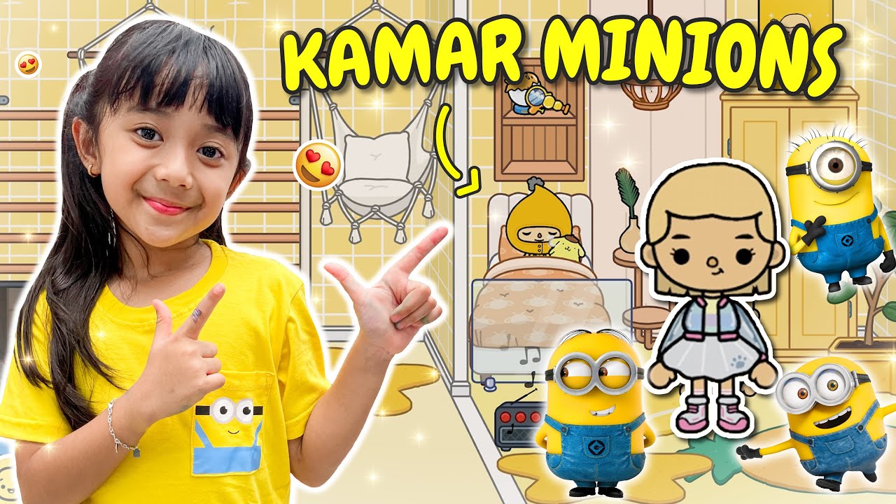 SAMANTHA DEKOR RUMAH MINIONS BARENG AUDREY | TOCA BOCA LIFE WORLD GAME ...
