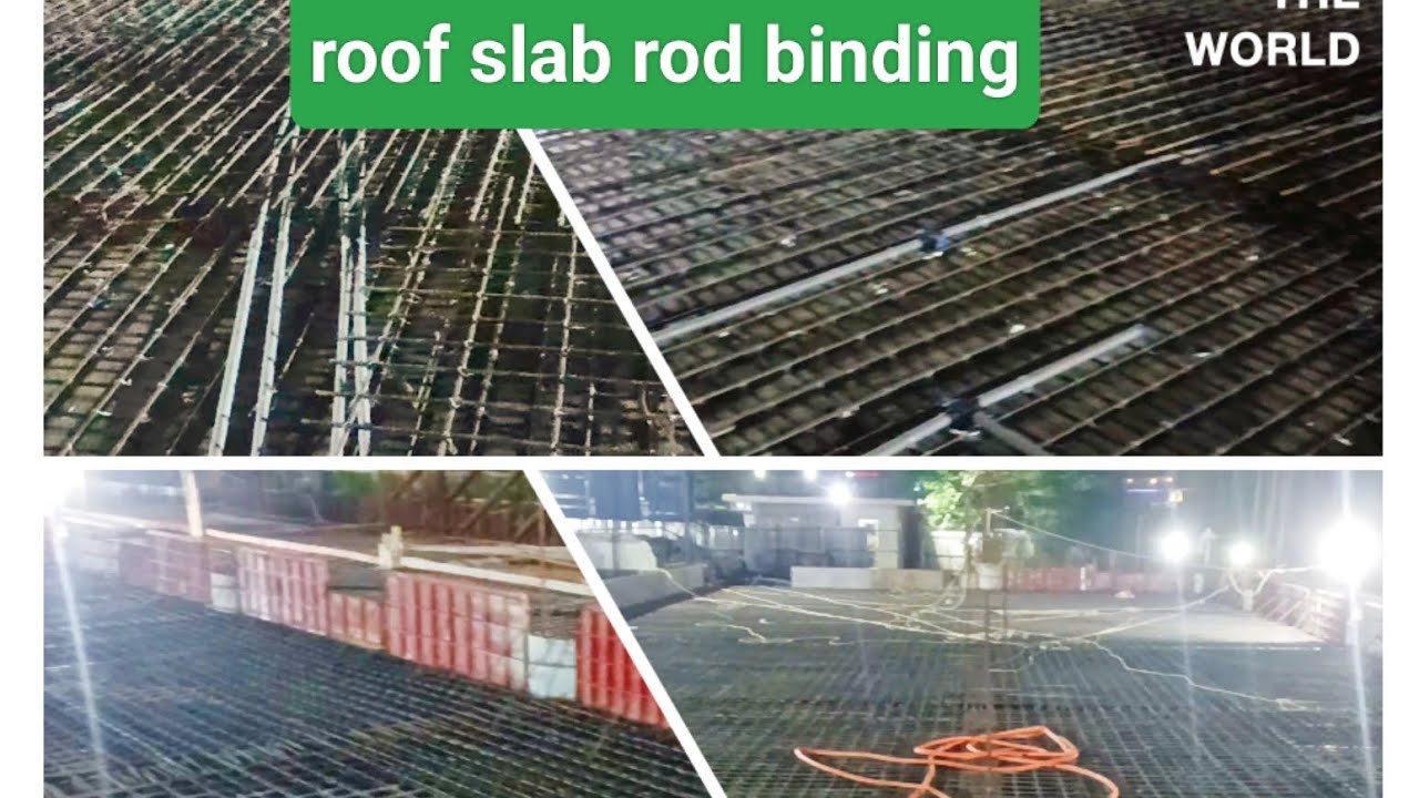 Roof slab rod binding work. - YouTube
