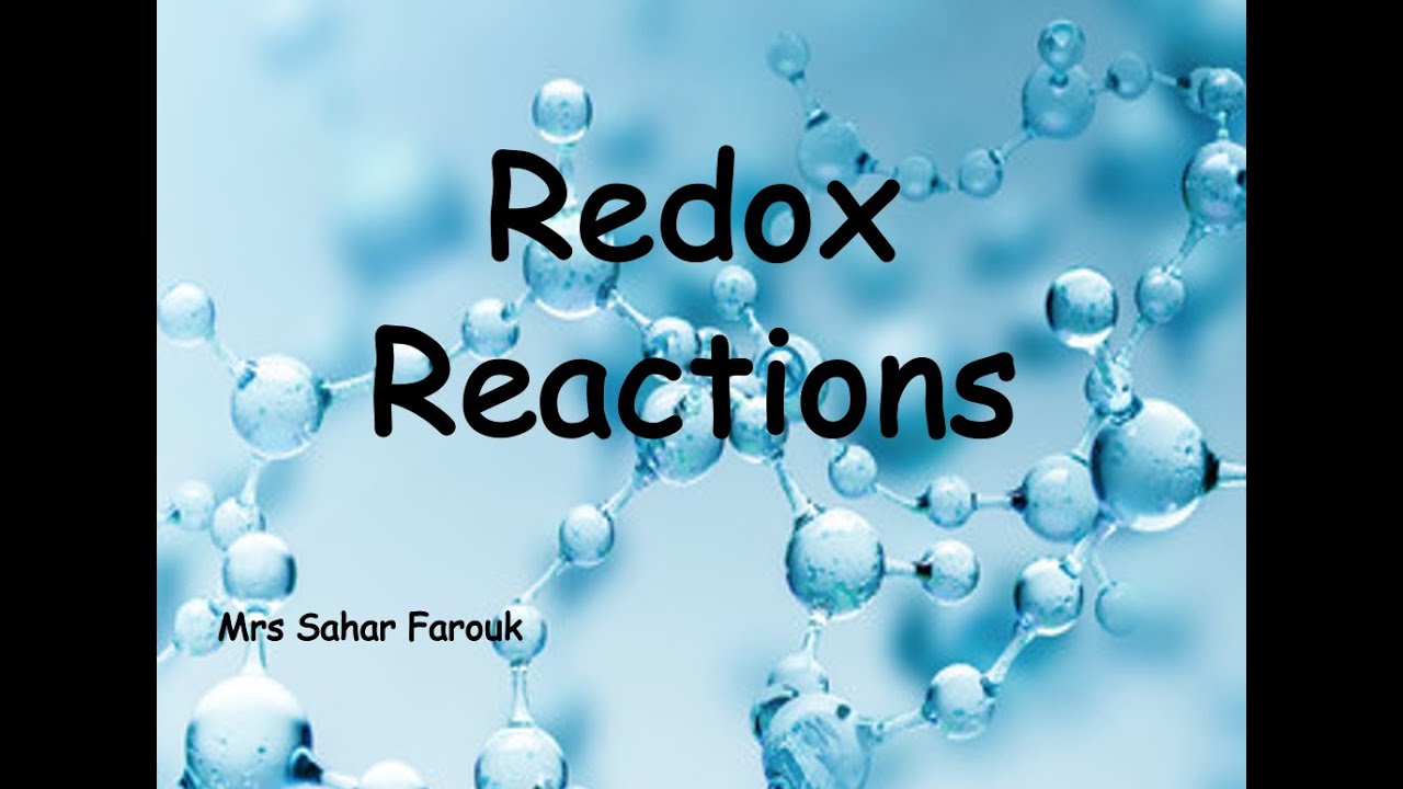 Redox reactions Cambridge IGCSE chemistry Olevel/2023/Mrs Sahar Farouk ...