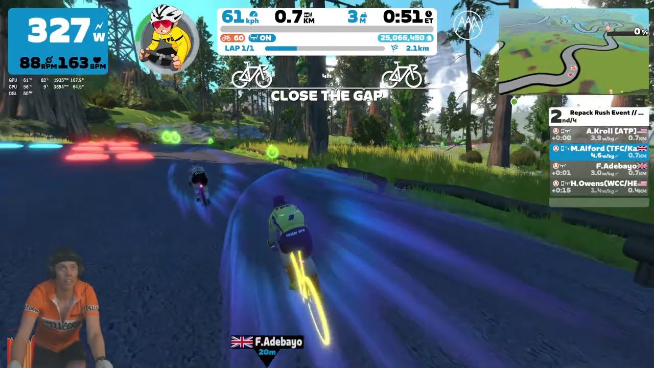 Zwift Steering Race - Repack Rush Event - Zwift Play Beta - YouTube