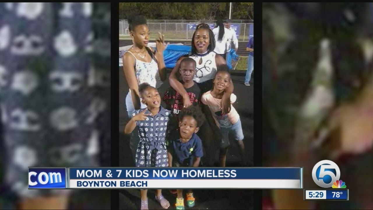 Mom & 7 kids now homeless - YouTube