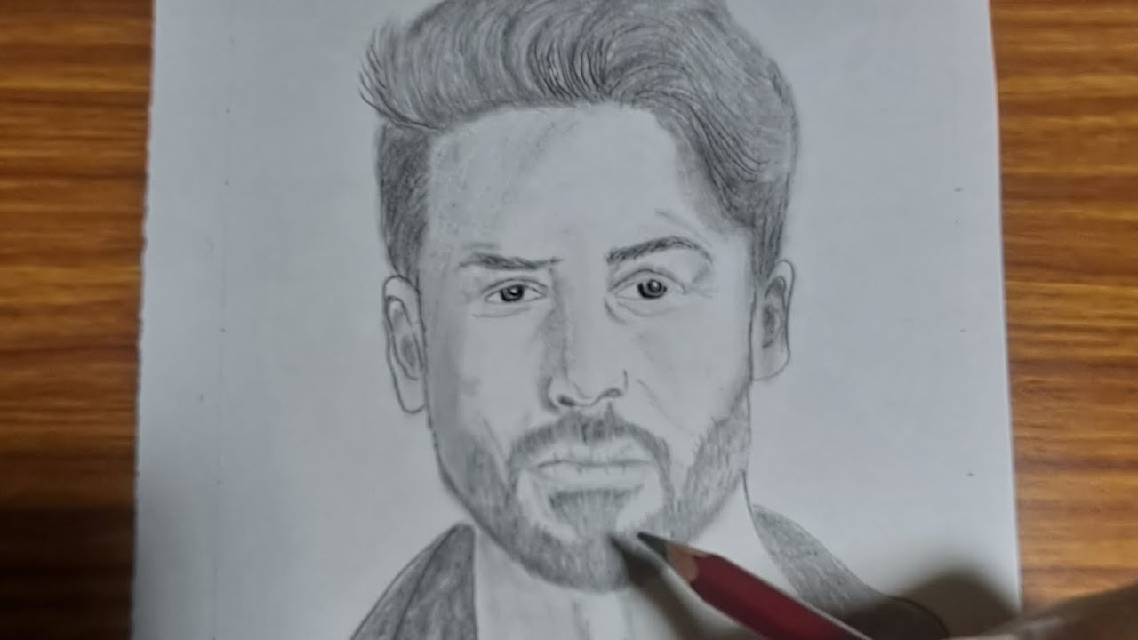 Tiger shroff Drawing ||By HB pencil #fbcallyart #tutorial - YouTube