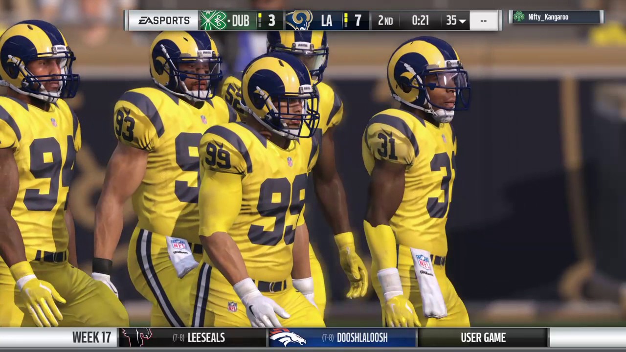 Madden NFL 17 rams vs shamrocks cfm part 2 - YouTube