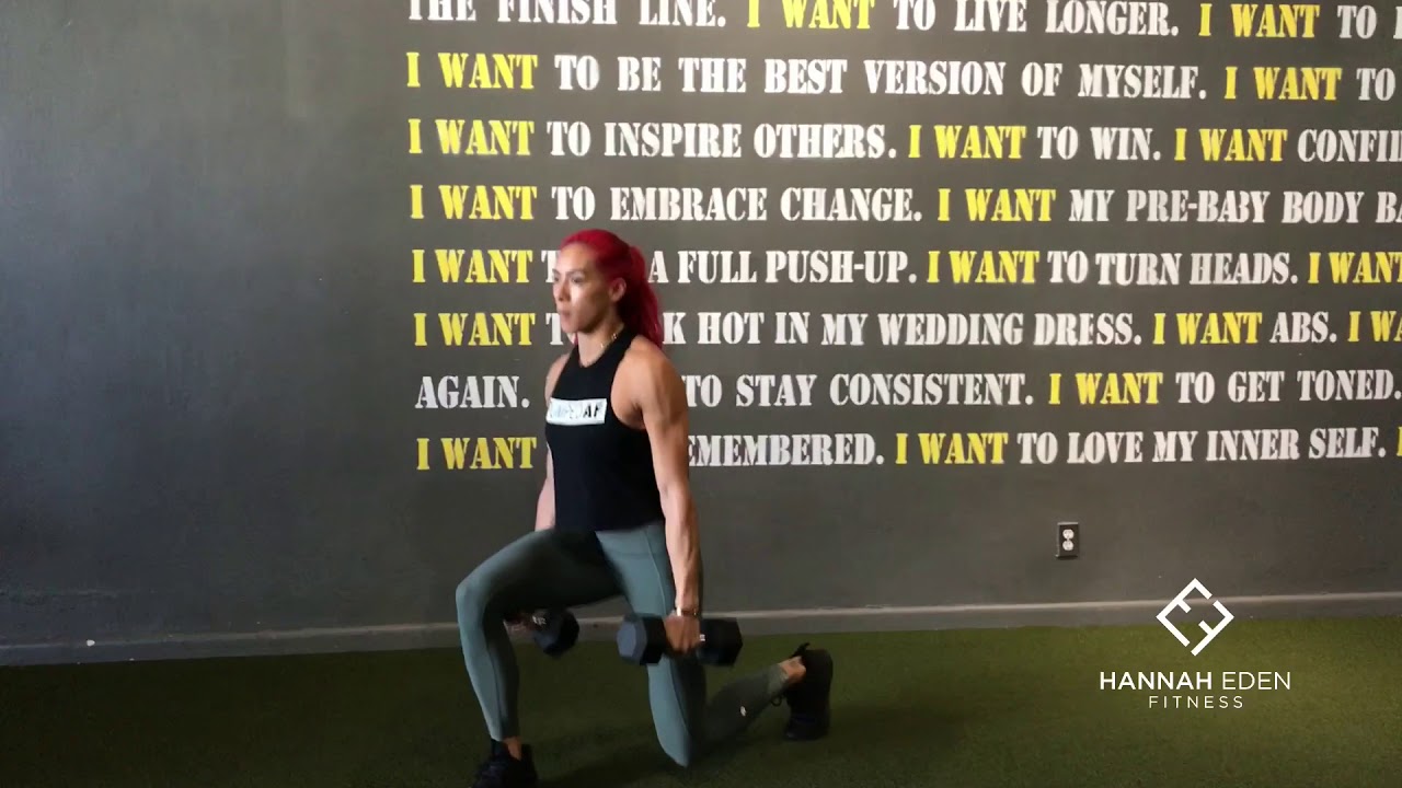 DB Alternating Lunges - YouTube