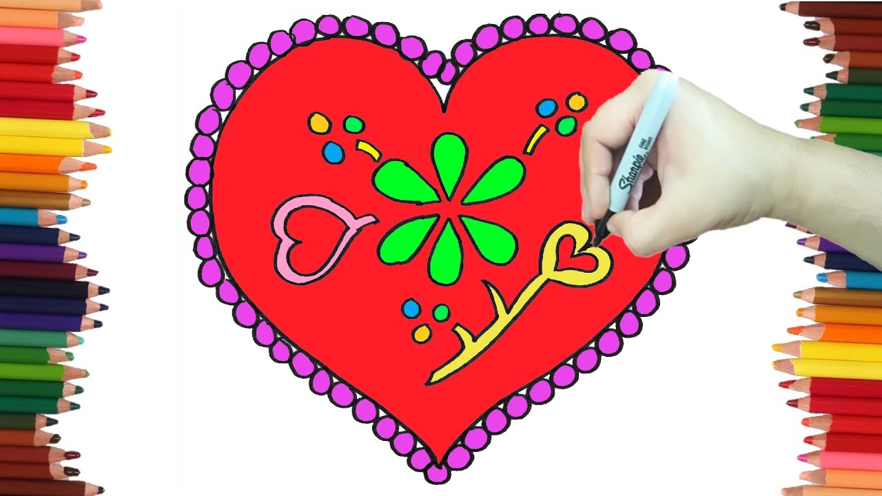 How to draw cute heart - YouTube