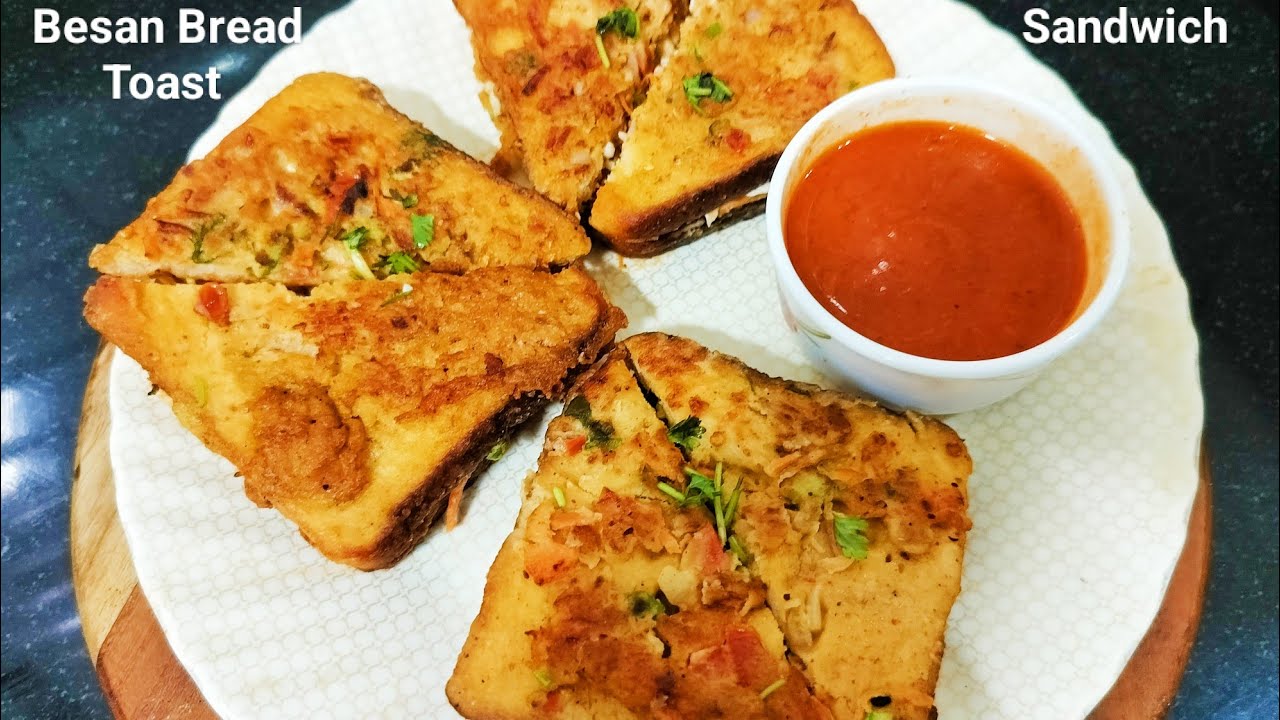 Besan Bread Toast | Besan Sandwich | बेसन सैंडविच रेसिपी | Quick Snacks ...