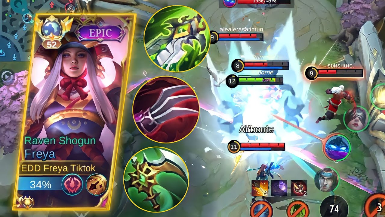 FREYA EMBLEM FIGHTER VS BADANG TOP GLOBAL COUNTER FREYA ?!! BUILD FREYA ...