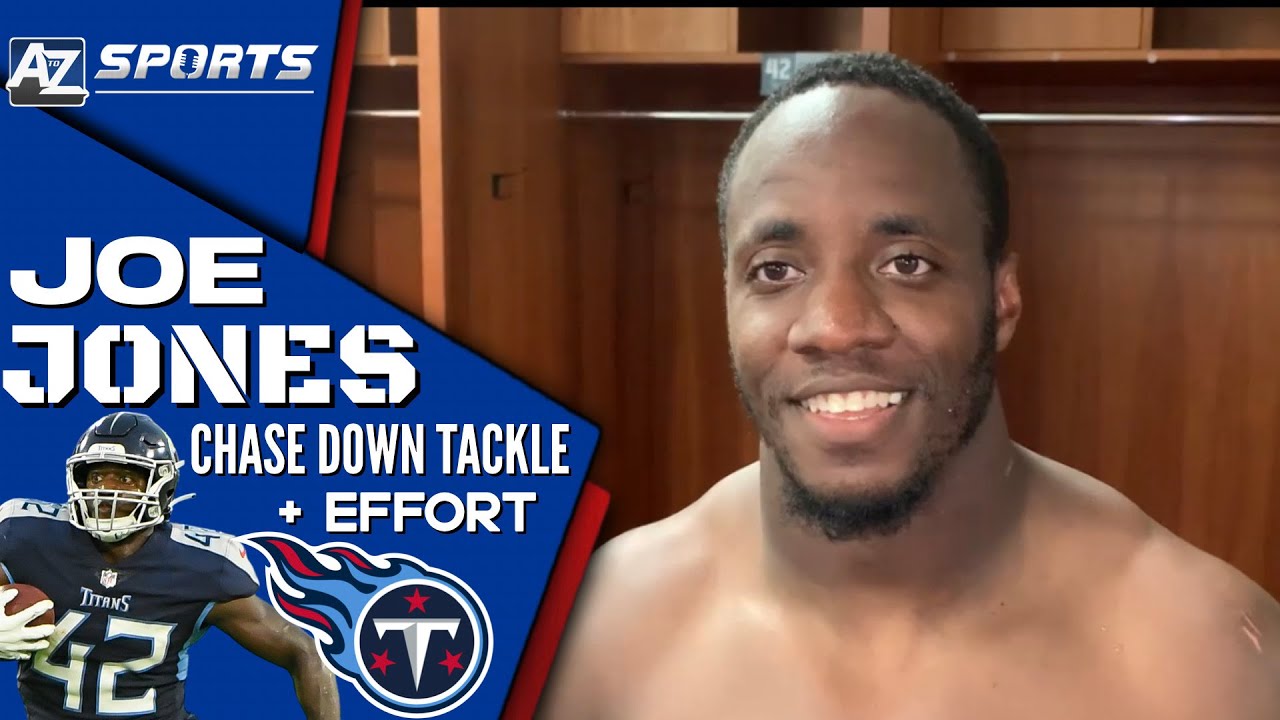 Titans LB Joe Jones Talks Chase Down Tackle + Effort - YouTube