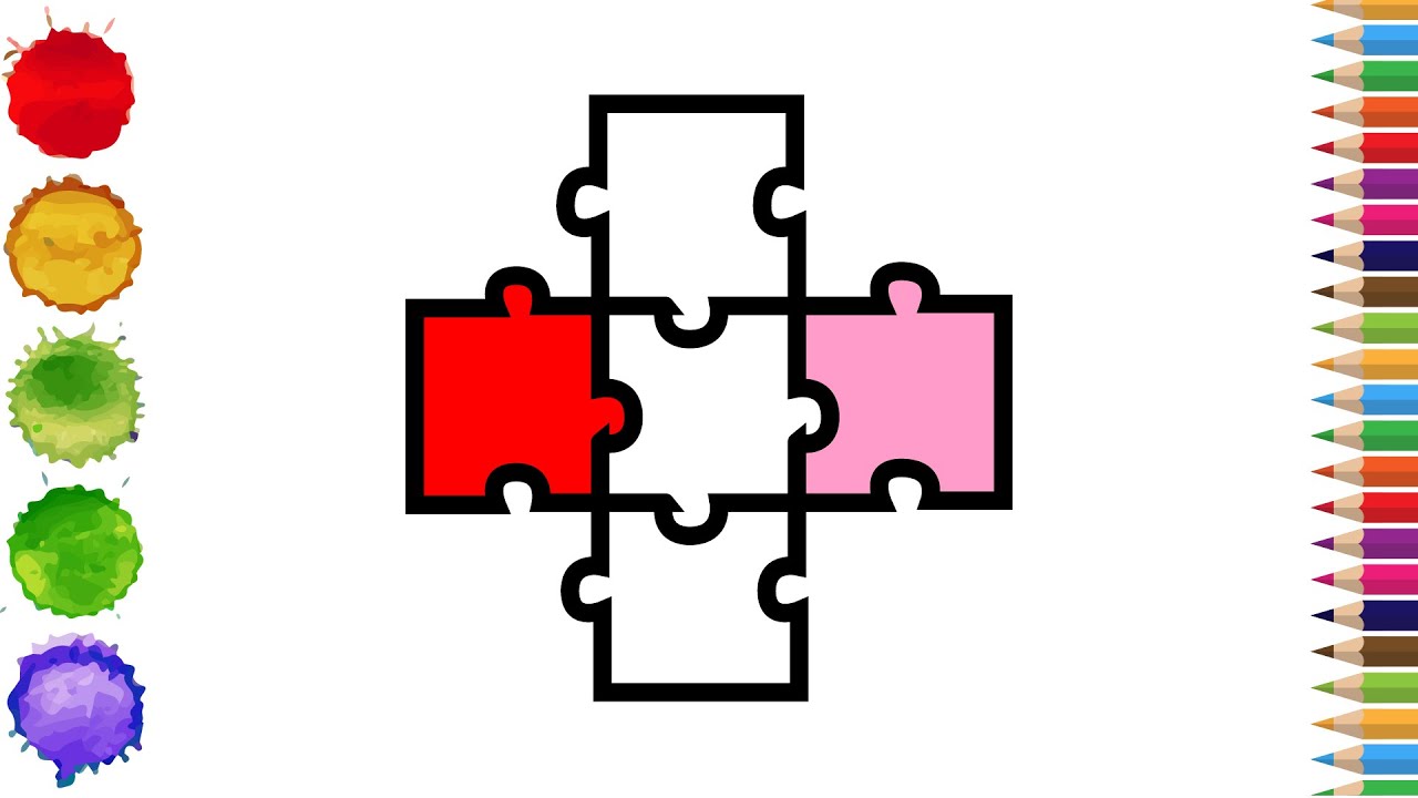How to Draw a Jigsaw | Step by Step - YouTube