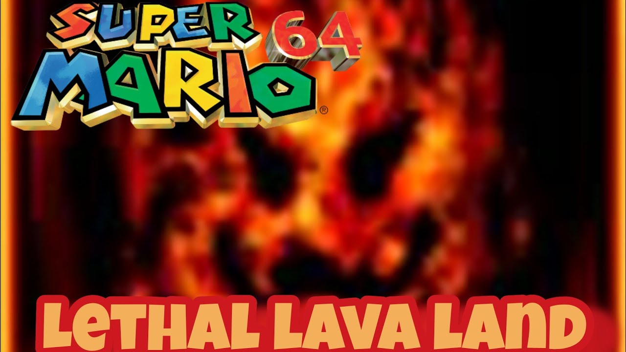 Super Mario 64 (N64, 1996) Course 7: Lethal Lava Land (100% complete ...