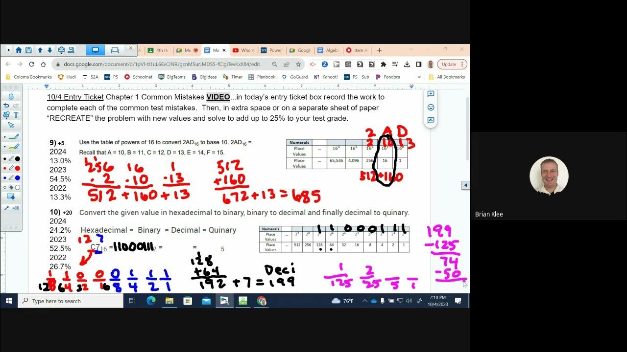 Math Reasoning Hexadecimal, Binary, Decimal & Quinary - YouTube