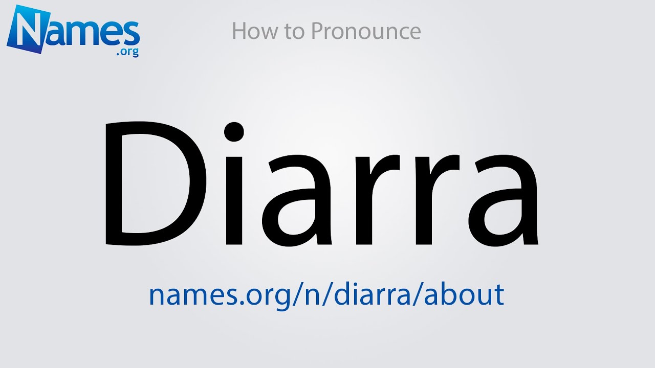 How to Pronounce Diarra - YouTube