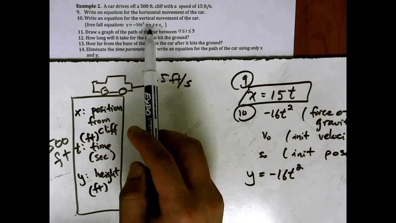 Parametric Equation With Free falling Object YouTube parametric-equation-with-free-falling-object-youtube
