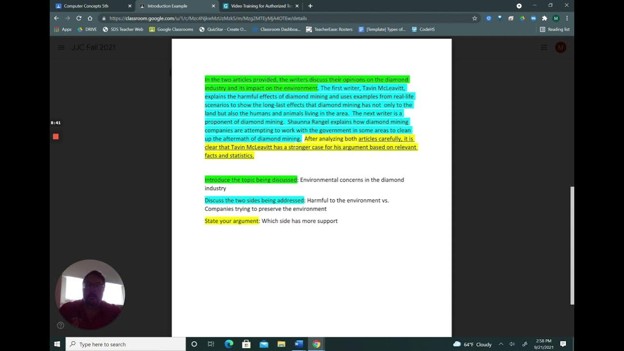 GED Extended Response Series with Mitch Means - YouTube