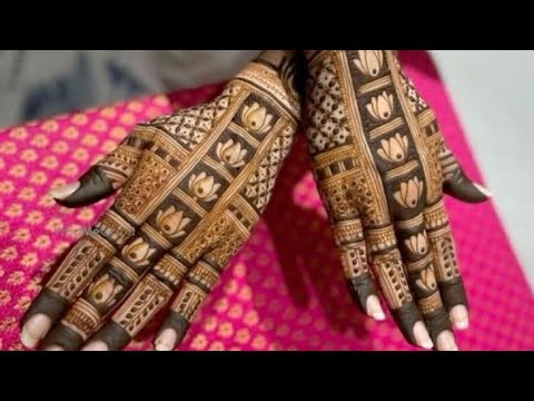 Bridal mehndi designs back and forth - YouTube